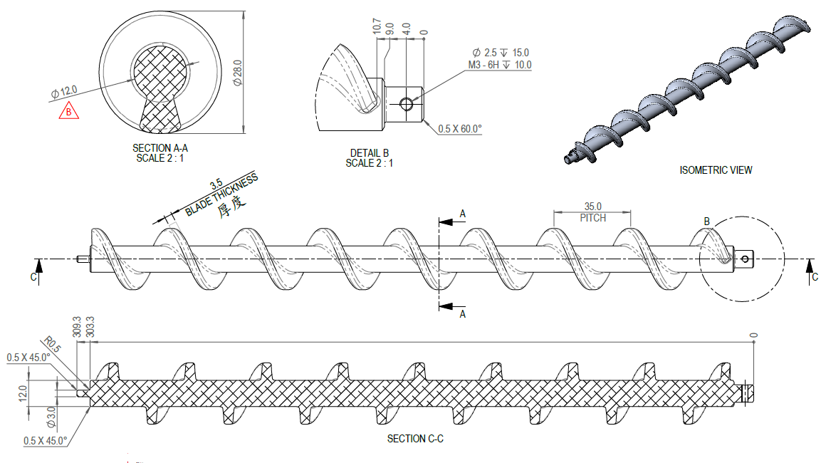 Auger Screw - MicroFabrication